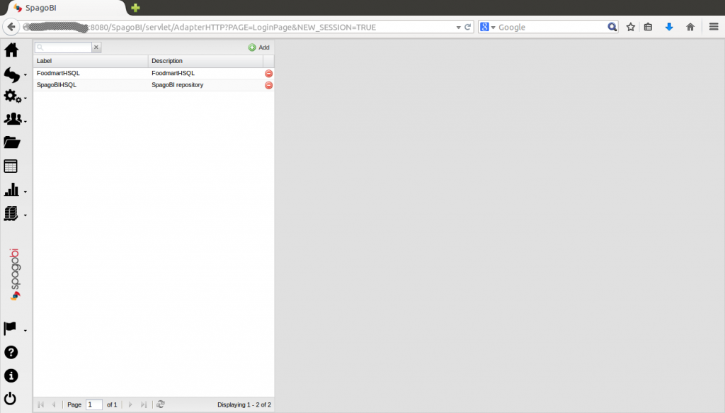 How to add data source in SpagoBI | 2DayGeek