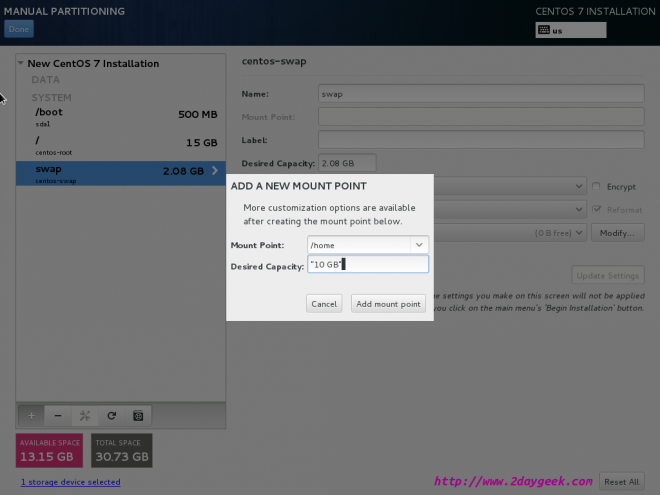 CentOS 7 Desktop installation steps with Screenshots | 2DayGeek