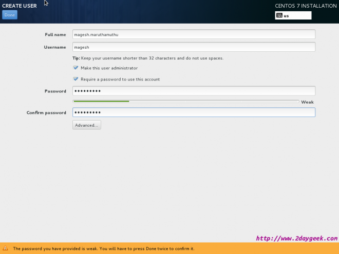CentOS 7 Desktop installation steps with Screenshots | 2DayGeek