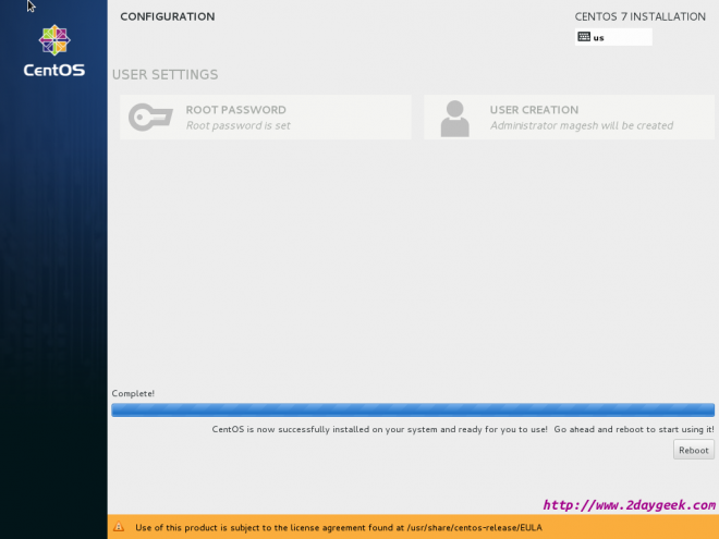 CentOS 7 Desktop installation steps with Screenshots | 2DayGeek