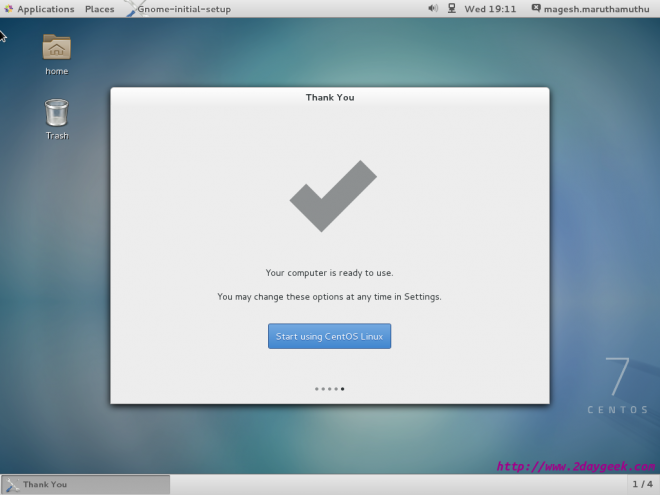 CentOS 7 Desktop installation steps with Screenshots | 2DayGeek