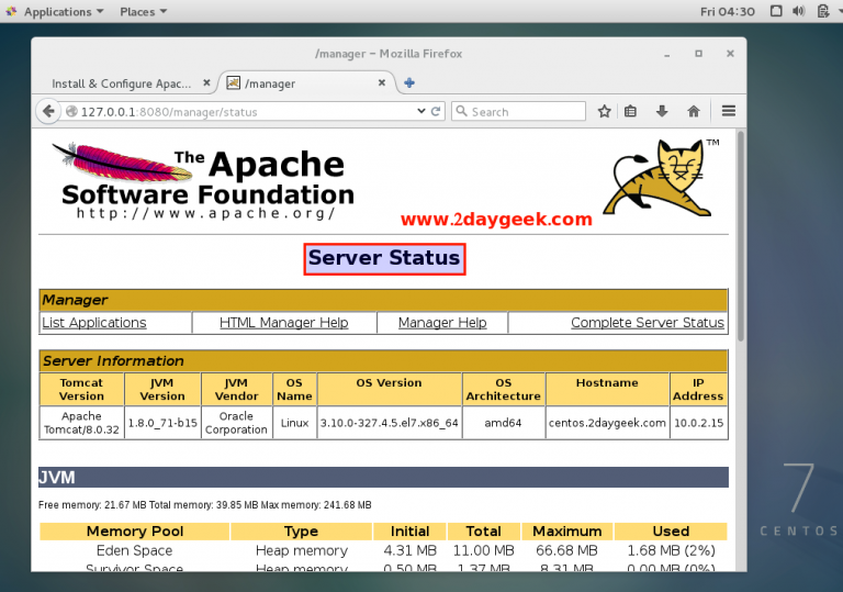 How To Install And Configure Apache Tomcat In Linux? | 2DayGeek