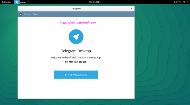 Install Telegram 0.9.24 Desktop App on Linux | 2DayGeek