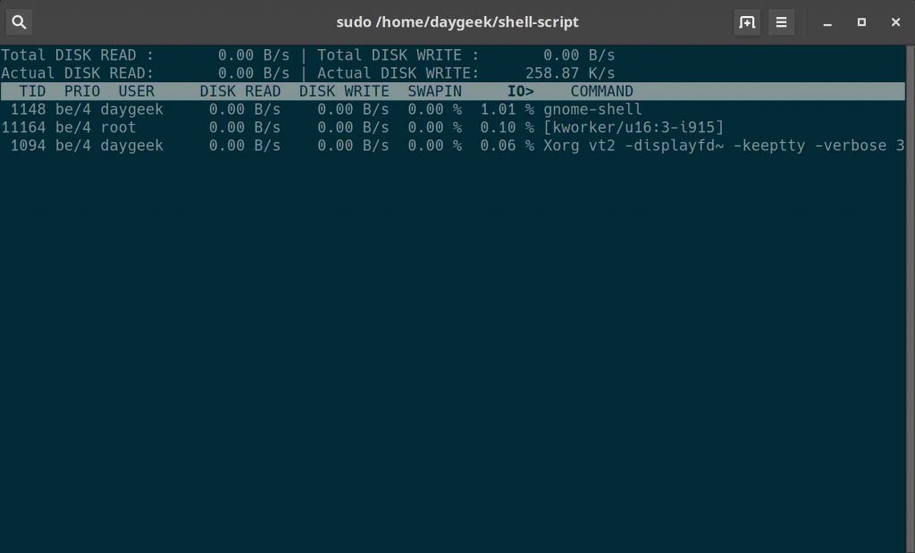 How To Monitor Disk I/O Activity Using iotop And iostat Commands In ...