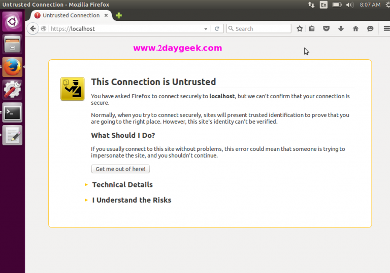Setting up Secured Apache Webserver with SSL & TSL | 2DayGeek
