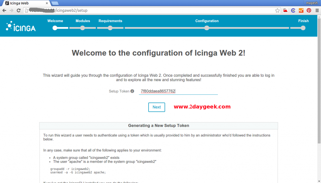 Icinga Web 2 installation and configuration on Linux | 2DayGeek