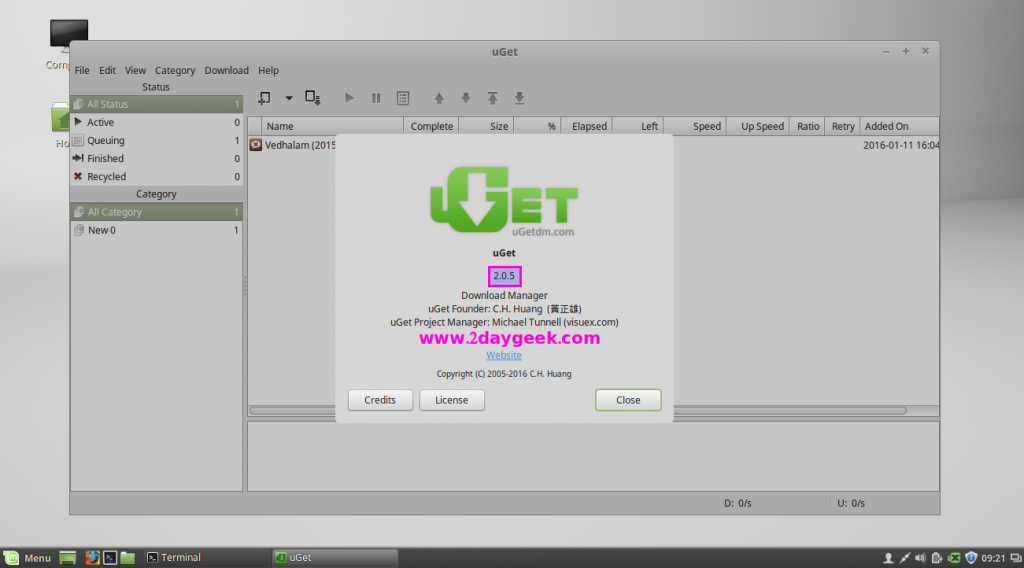 Install uGet 2.0.5 Download Manager on Linux | 2DayGeek