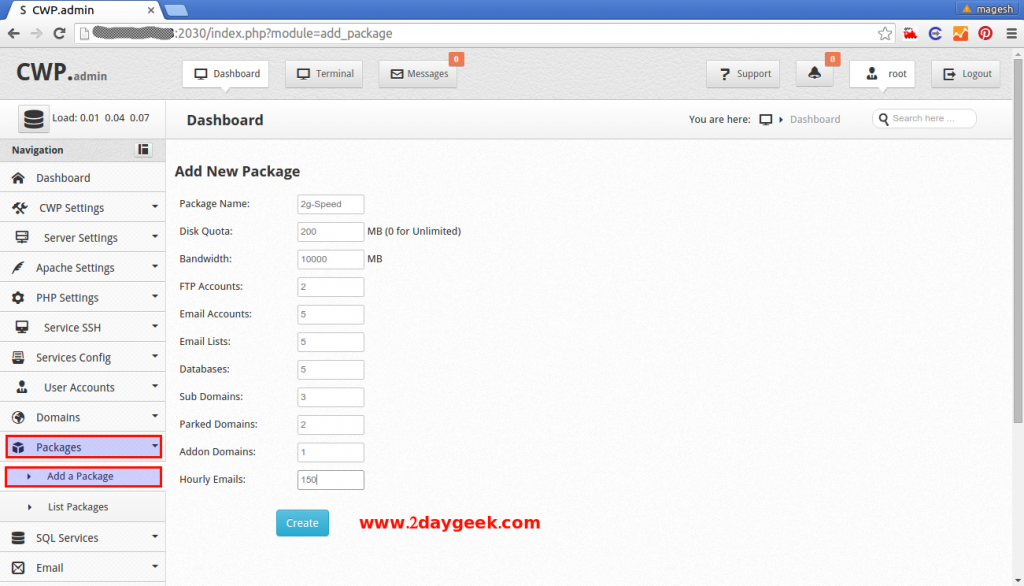 Install CentOS Web Panel (0.9.8.11) Web Hosting Control Panel on CentOS ...