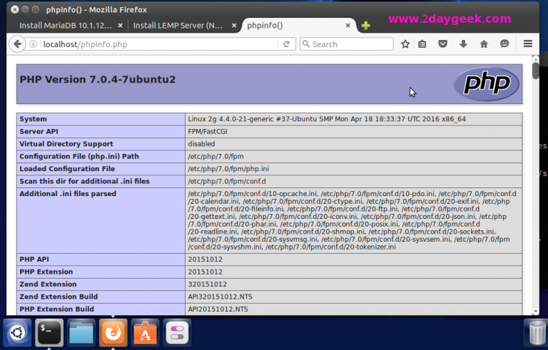 Install LEMP Server (Nginx 1.9, PHP 7.0, MariaDB 10.1 & phpMyAdmin) on Ubuntu 14.04, 14.10, 15. ...