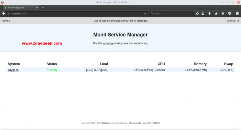 Monit examples - enatila