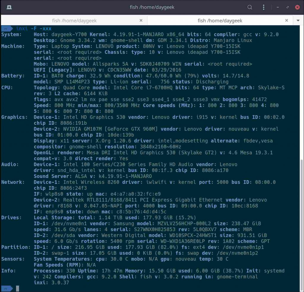inxi - A Great Tool for Checking Hardware Information on Linux | 2DayGeek