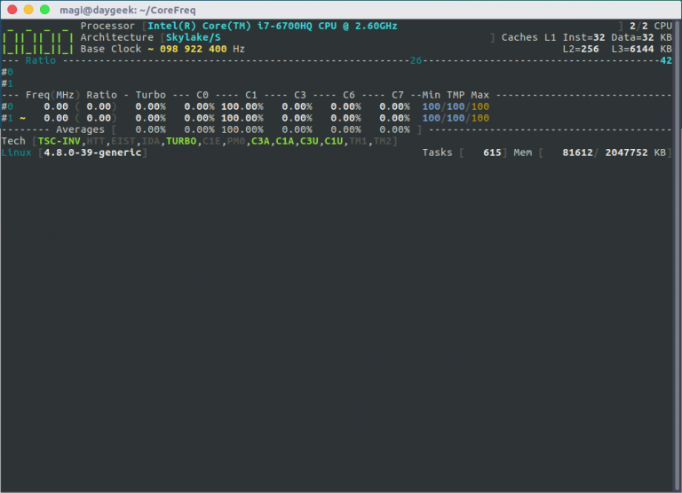Corefreq A Powerful Cpu Monitoring Tool For Linux Systems 2daygeek