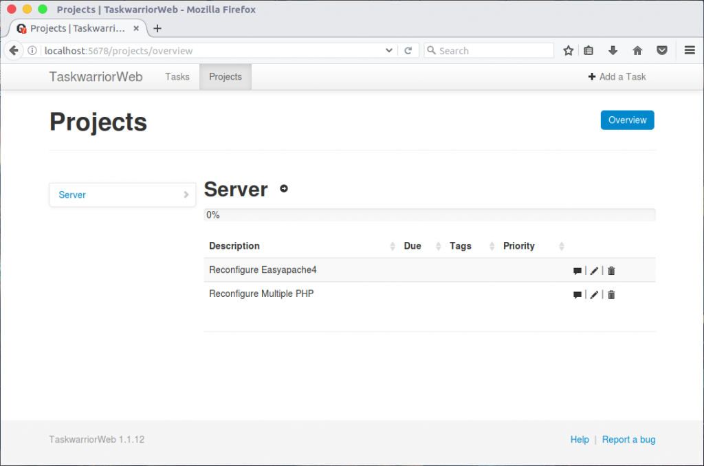 Taskwarrior-Web : A web Interface for Taskwarrior todo Application | 2DayGeek