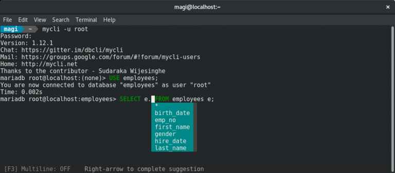 Install Mycli Cli Client For Mysql Mariadb Linux 4 2daygeek