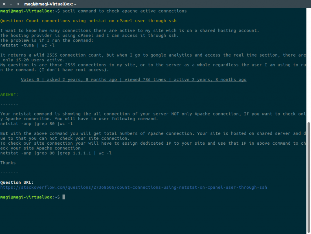 SoCLI - Easy Way To Search And Browse Stack Overflow From The Terminal | 2DayGeek