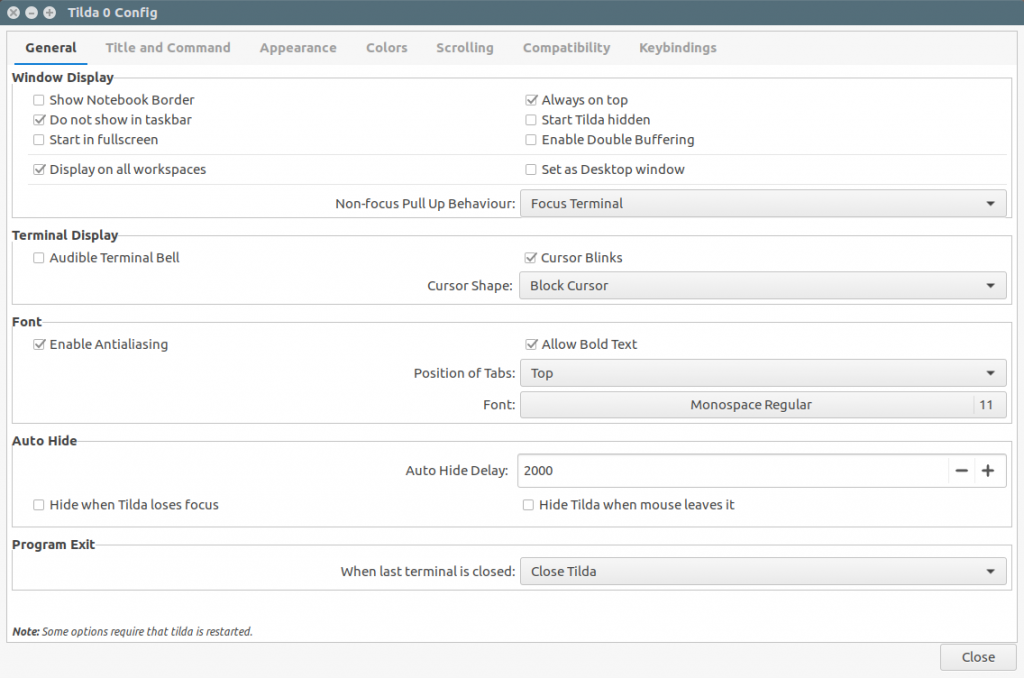 Tilda - A Gtk Based Drop Down Terminal Emulator For Linux And Unix ...