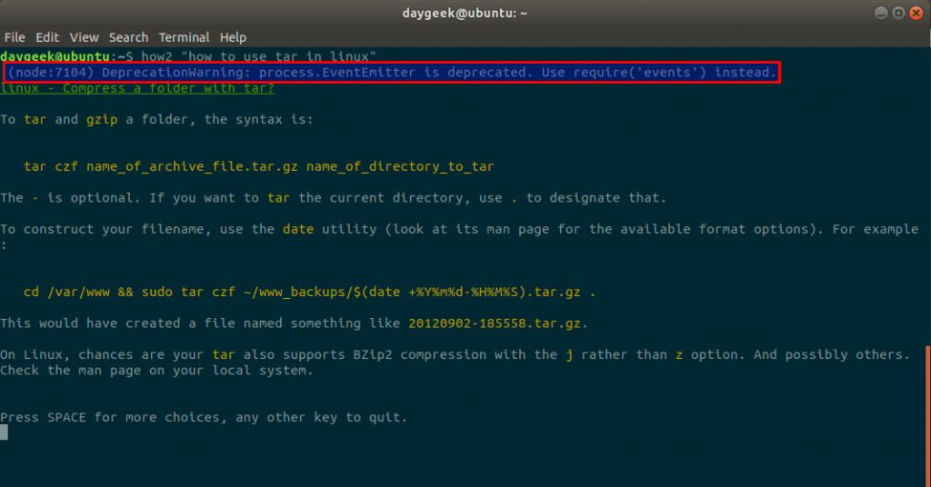 how2 - Simple Way To Browse Stack Overflow From The Terminal | 2DayGeek