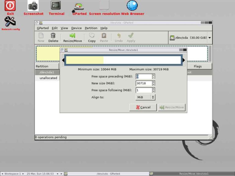 How To Resize Active/Primary root Partition Using GParted Utility | 2DayGeek