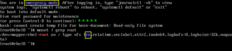 How to boot RHEL 8/7 into Emergency Mode | 2DayGeek