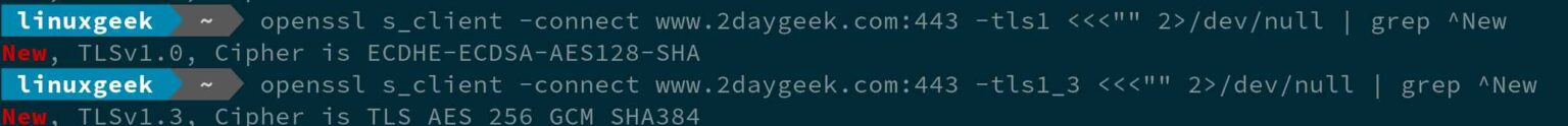How To Check Supported Tls And Ssl Ciphers Version On Linux 2daygeek