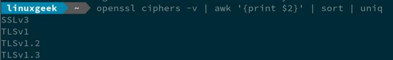 How to Check Supported TLS and SSL Ciphers (version) on Linux | 2DayGeek